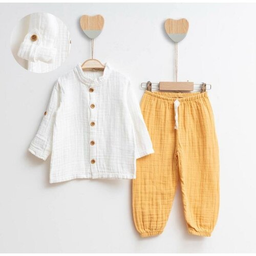 Комплект одежды , размер 1 год, белый, желтый