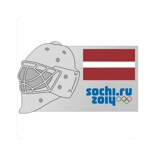 Значок Латвия Сочи-2014 / Значок из серии "Хоккейная маска"