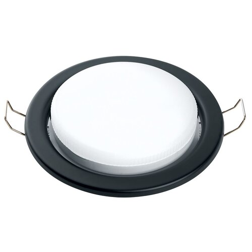 Светильник Feron Tablet Metal 41702, GX53, 20 Вт, цвет арматуры: черный, цвет плафона: черный