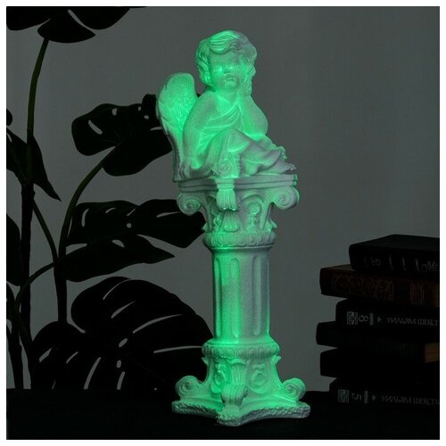 Хорошие сувениры Светящаяся фигура "Ангел сидя на колонне" 17х51х16см