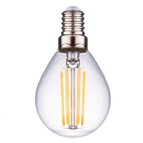 Лампа светодиодная нитевидная прозрачная шар в упаковке 10 штук G45 7 Вт 2700 К Е14 Фарлайт