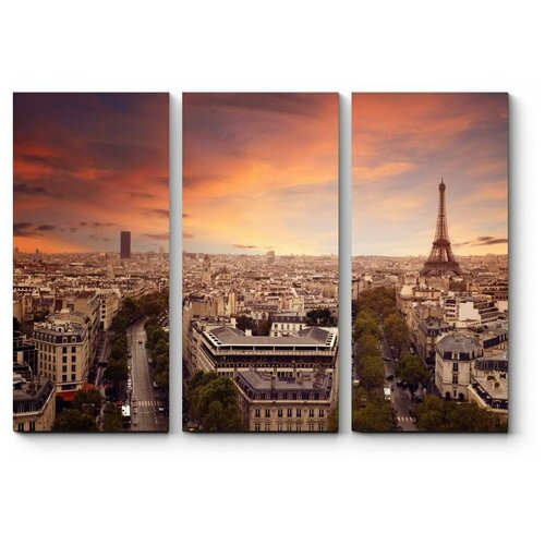 Модульная картина Прекрасный Париж с высоты 160x115