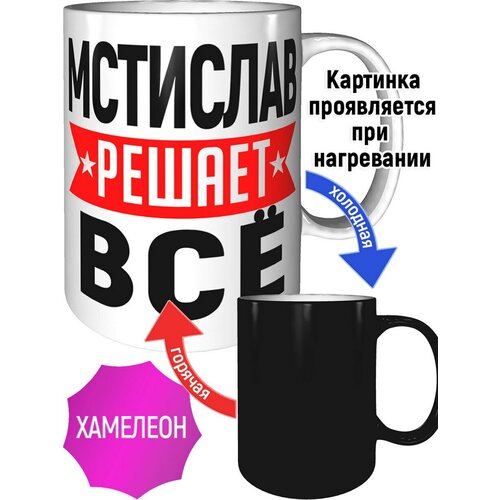 Кружка Мстислав решает всё - с проявление картинки от тепла