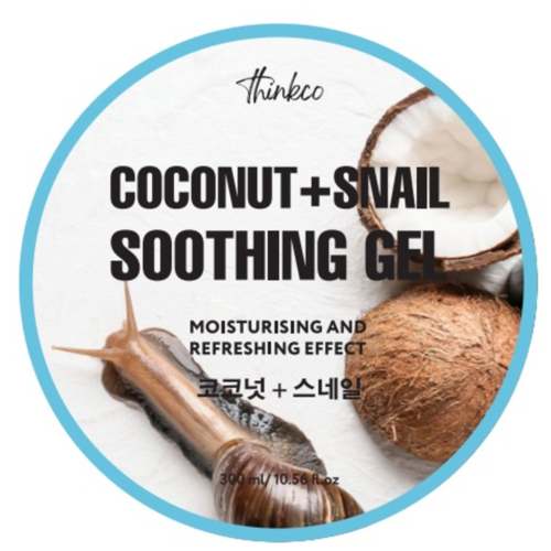 Thinkco Гель для лица и тела с экстрактом кокоса и муцином улитки - Coconut+snail, 300мл