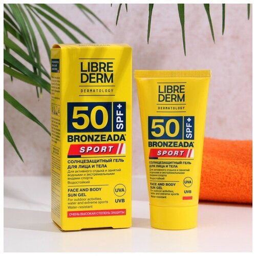 Librederm Солнцезащитный гель для лица и тела LIBREDERM sport 50 SPF+, 50 мл