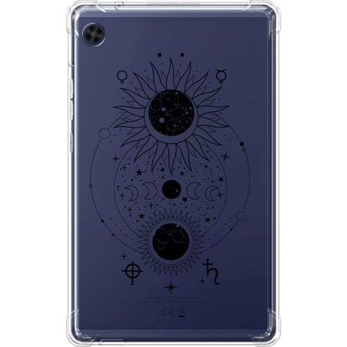 Противоударный силиконовый чехол для планшета Huawei MatePad T8/T8 8.0 Звездная карта таро черный
