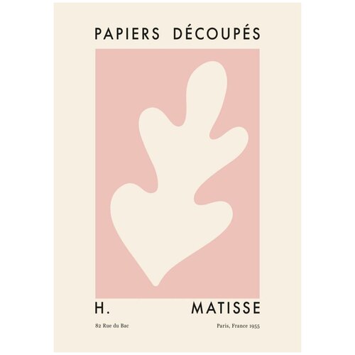 Постер / Плакат / Картина Анри Матисс - Дубовый листочек 60х90 см в раме