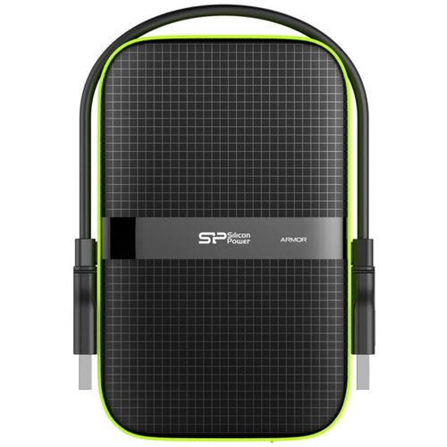 Портативный HDD Silicon Power Armor A60 2 TB USB 3.2, черный, пластик