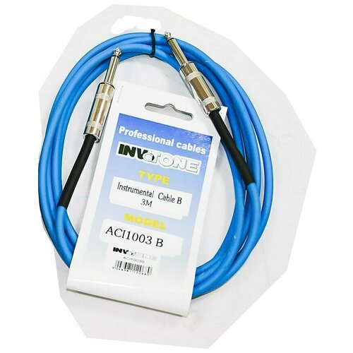 Invotone ACI1003/B - инструментальный кабель, 6.3 mono Jack-6.3 mono Jack 3 м (синий)
