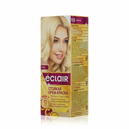 Краска для волос Eclair стойкая с маслами Omega-9, тон 10.0 Блонд