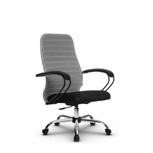 Компьютерное офисное кресло mетта SU-СК130-10Р, СН, Светло-серое/Черное