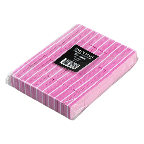 Monami Набор блоков для полировки 100/180 грит, 50 шт., розовый