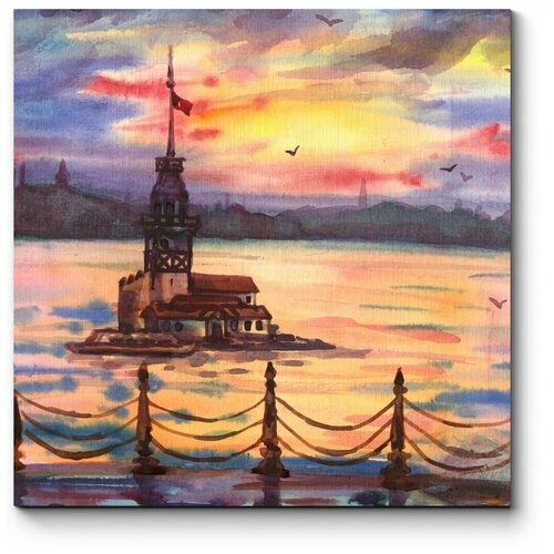Модульная картина Девичья башня, Стамбул 50x50