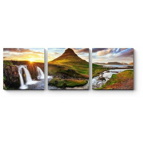 Модульная картина Живописный пейзаж Исландии130x43