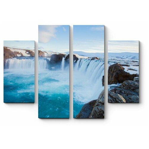 Модульная картина Знаменитый водопад Годафосс, Исландия140x105