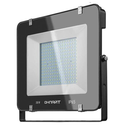 Прожектор светодиодный ОНЛАЙТ OFL-200-6.5K-BL-IP65-LED, 200 Вт, свет: холодный белый