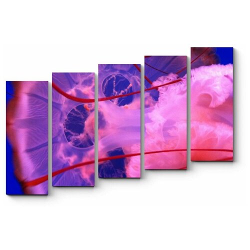 Модульная картина Розовая медуза140x98