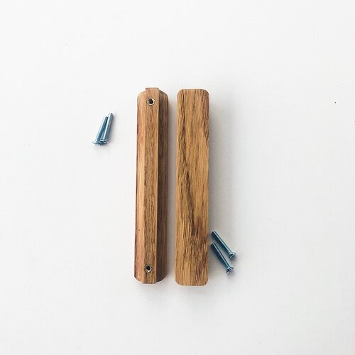 Деревянная ручка для мебели "Wood M", дуб, Beriart, 4 шт.