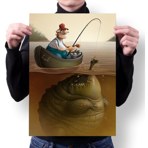 Плакат MIGOM А3 Принт "Рыбалка" - 1