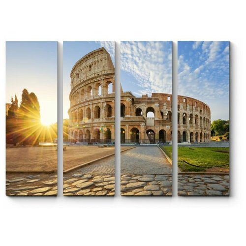 Модульная картина Колизей встречает новый день, Рим 110x83