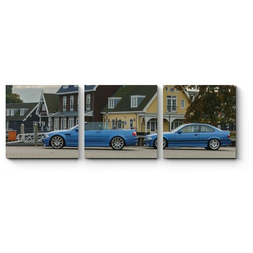 Модульная картина BMW на фене дома 60x20