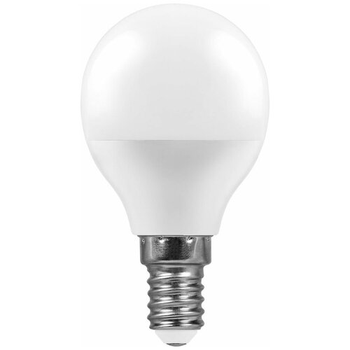 Лампа светодиодная LED 7вт Е14 белый шар. 25479 FERON (50шт.)