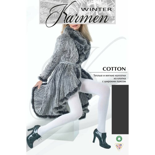 Колготки Karmen Cotton, 250 den, размер 4, серый