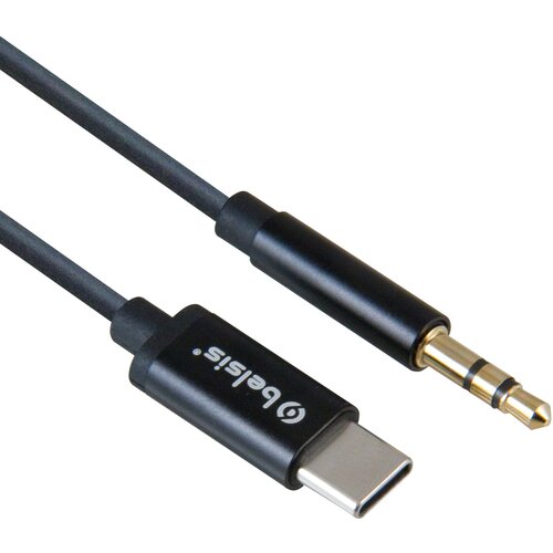 Кабель USB Type C AUX 3.5 jack, 24 бит / 48 кГц. Переходник Аудио Стерео длина 1.0 м, Belsis/BW1624