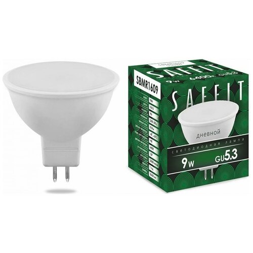 Лампочка светодиодная Saffit 9Вт 230V GU5.3 6400K MR16 SBMR1609, 55086