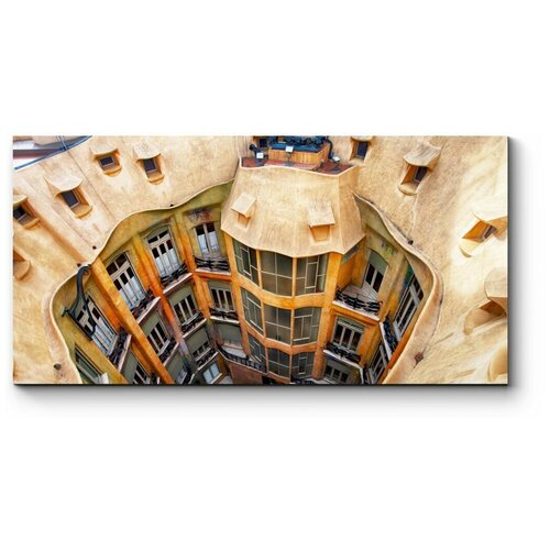 Модульная картина Барселонский дом-колодец170x85