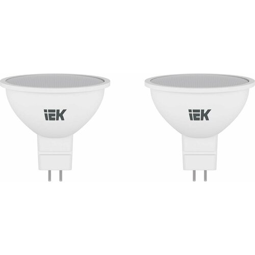 Светодиодная лампа IEK 9W эквивалент 75W 6500K 810Лм GU5.3 для спотов MR16 (комплект из 2 шт)