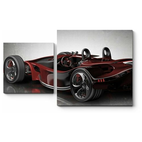Модульная картина Красный спортивный автомобиль90x54