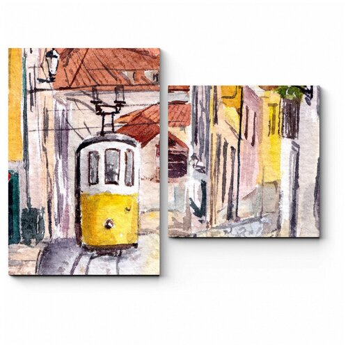Модульная картина На узких улочках Лиссабона 100x75