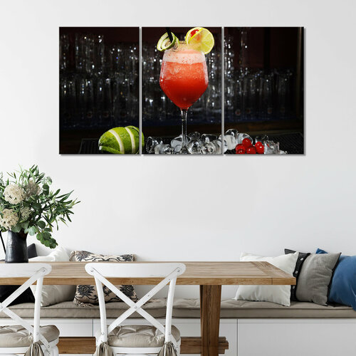 Модульная картина/Модульная картина на холсте/Модульная картина в подарок/Daiquiri Cocktail - Коктейль дайкири 180х100