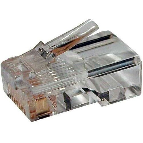 Разъем RJ45 8P8C кат.5E UTP PLUG-8P8C-U-C5-100 для ож и мж кабеля Hyperline 49377