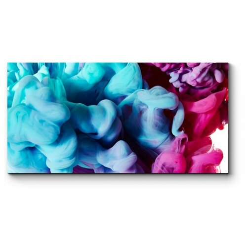 Модульная картина Голубо-розовый туман 90x45