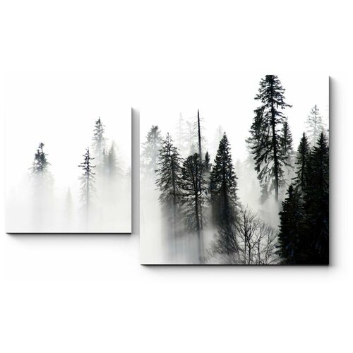 Модульная картина Лес в утреннем тумане130x78