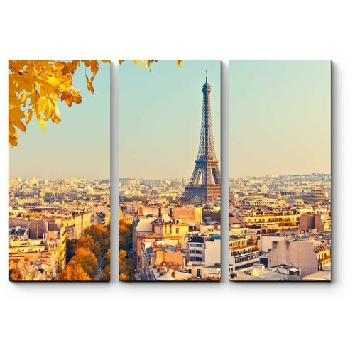 Модульная картина Золотая осень в Париже 120x86