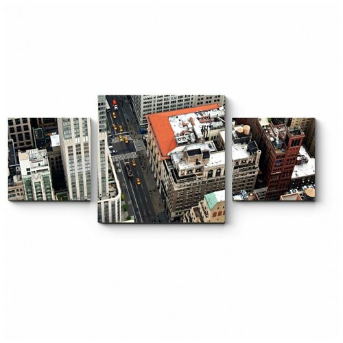 Модульная картина Пасмурный день в Нью-Йорке100x43