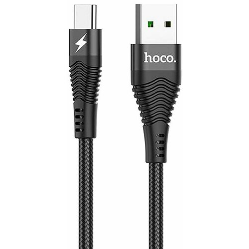 Кабель USB - Type-C, Hoco U53 Flash 5A, черный, 1 шт.