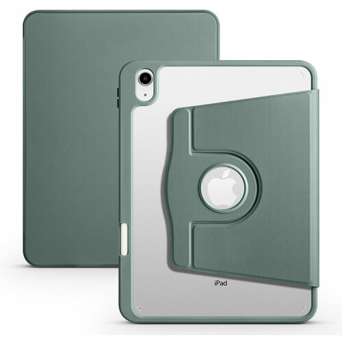Чехол для iPad Pro 12.9" (2018-2022) с подставкой 360 и держателем для стилуса темно-зеленый