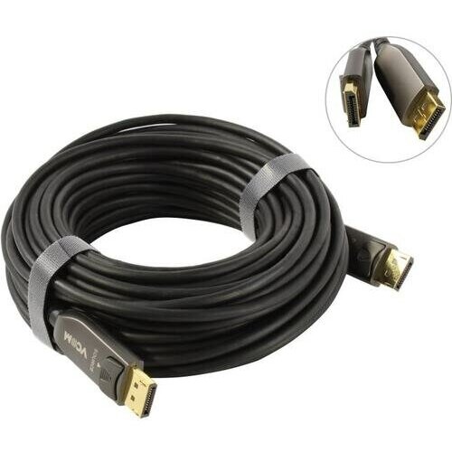 DisplayPort 1.4 кабель VCOM 8K 60Hz оптический активный 15 метров передача сигнала без потерь на большие расстояния (D3751-15M)