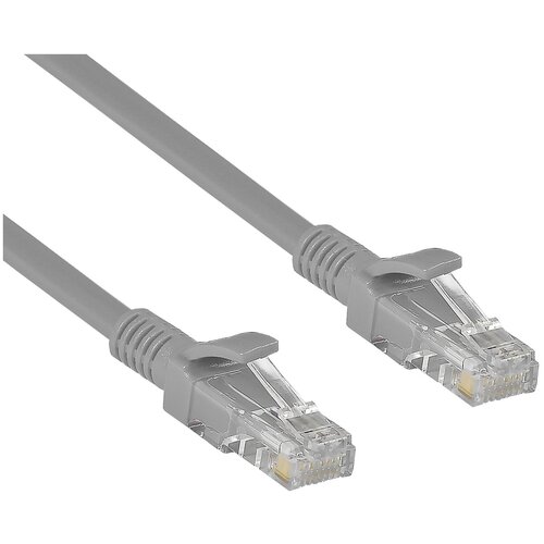 Патч-корд медный ExeGate UTP-RJ45-RJ45-C6-CU-1M-GY, UTP, cat.6, 1м, серый EX282004RUS