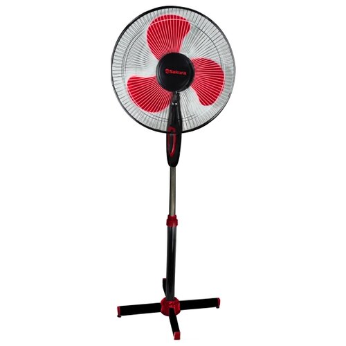 Напольный вентилятор Sakura SA-11BR, черный/красный