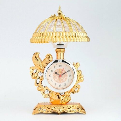 Часы-светильник "Попугаи", с будильником, 16 х 31 см