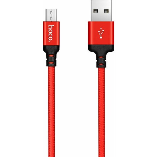 Набор из 3 штук Кабель USB 2.0 Hoco X14, AM/microBM, красно-черный, 1 м