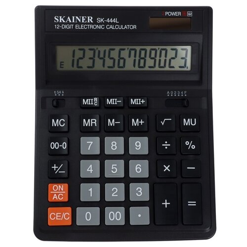 Калькулятор бухгалтерский SKAINER SK-444L, черный