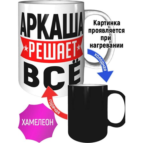 Кружка Аркаша решает всё - хамелеон