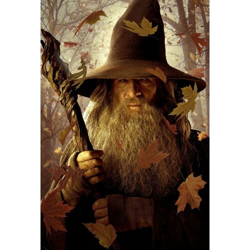 Плакат, постер на бумаге Hobbit-Gandalf the Gray/Хоббит-Гендальф Серый. Размер 21 х 30 см