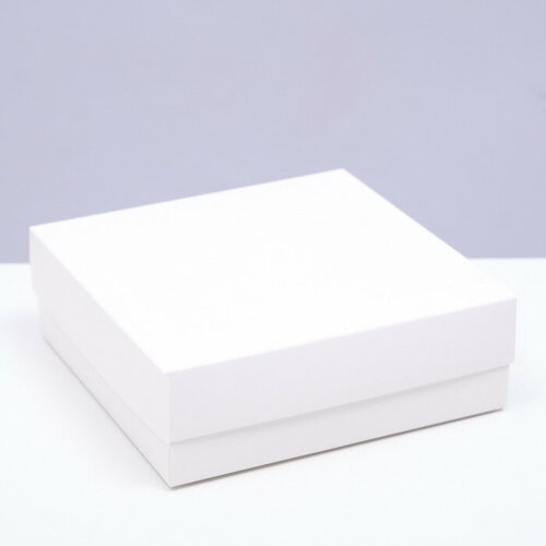 Коробка складная, крышка-дно, белая, 15 х 15 х 5 см .5 шт.